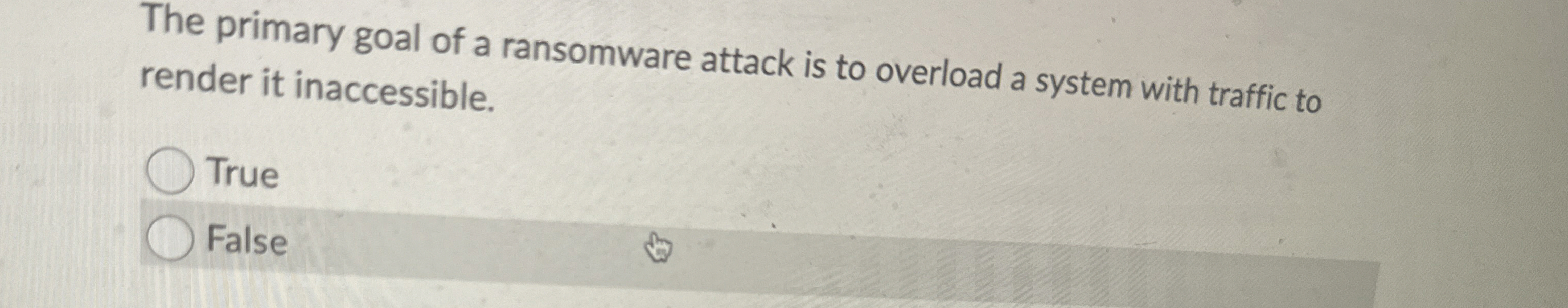 Solved The primary goal of a ransomware attack is to | Chegg.com