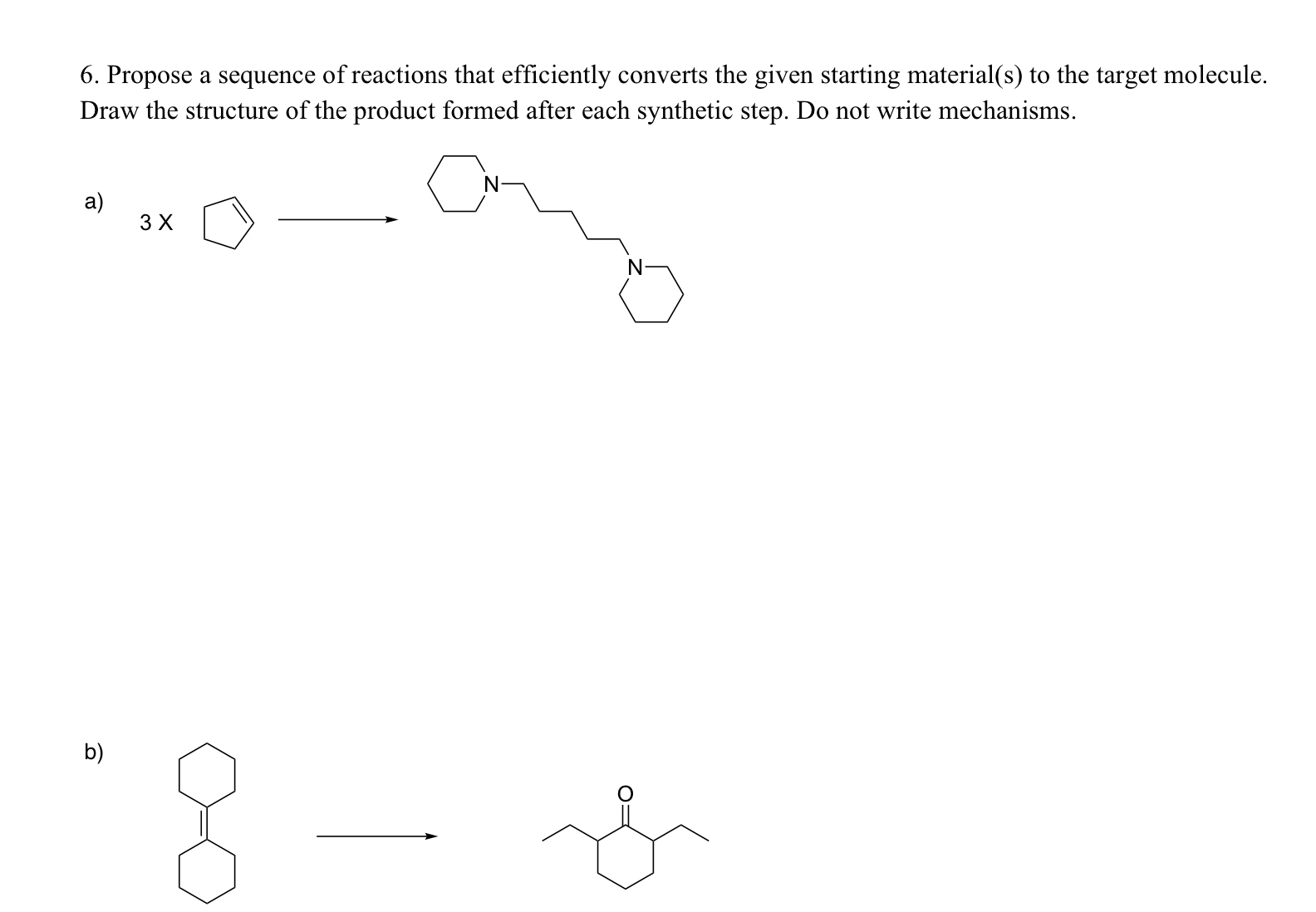 Solved Propose a sequence of reactions that efficiently | Chegg.com