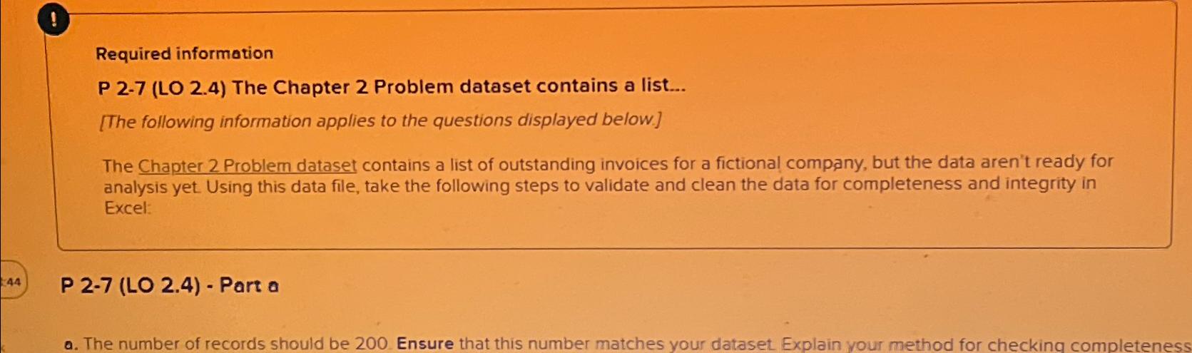 Solved !Required informationP 2-7 (LO 2.4) ﻿The Chapter 2 | Chegg.com