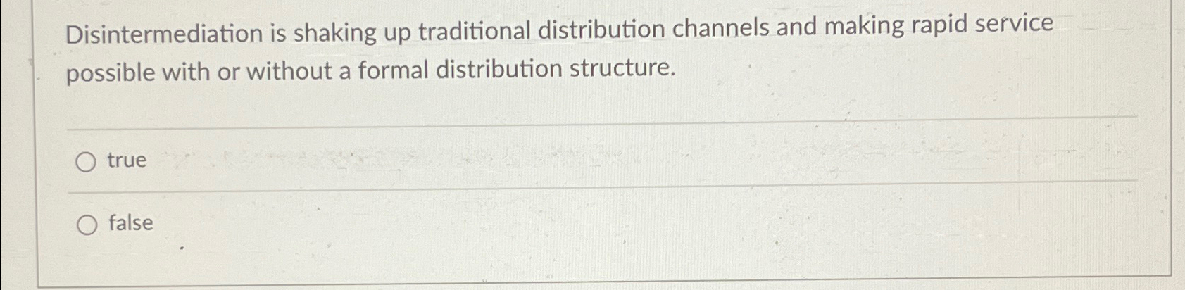 Solved Disintermediation is shaking up traditional | Chegg.com