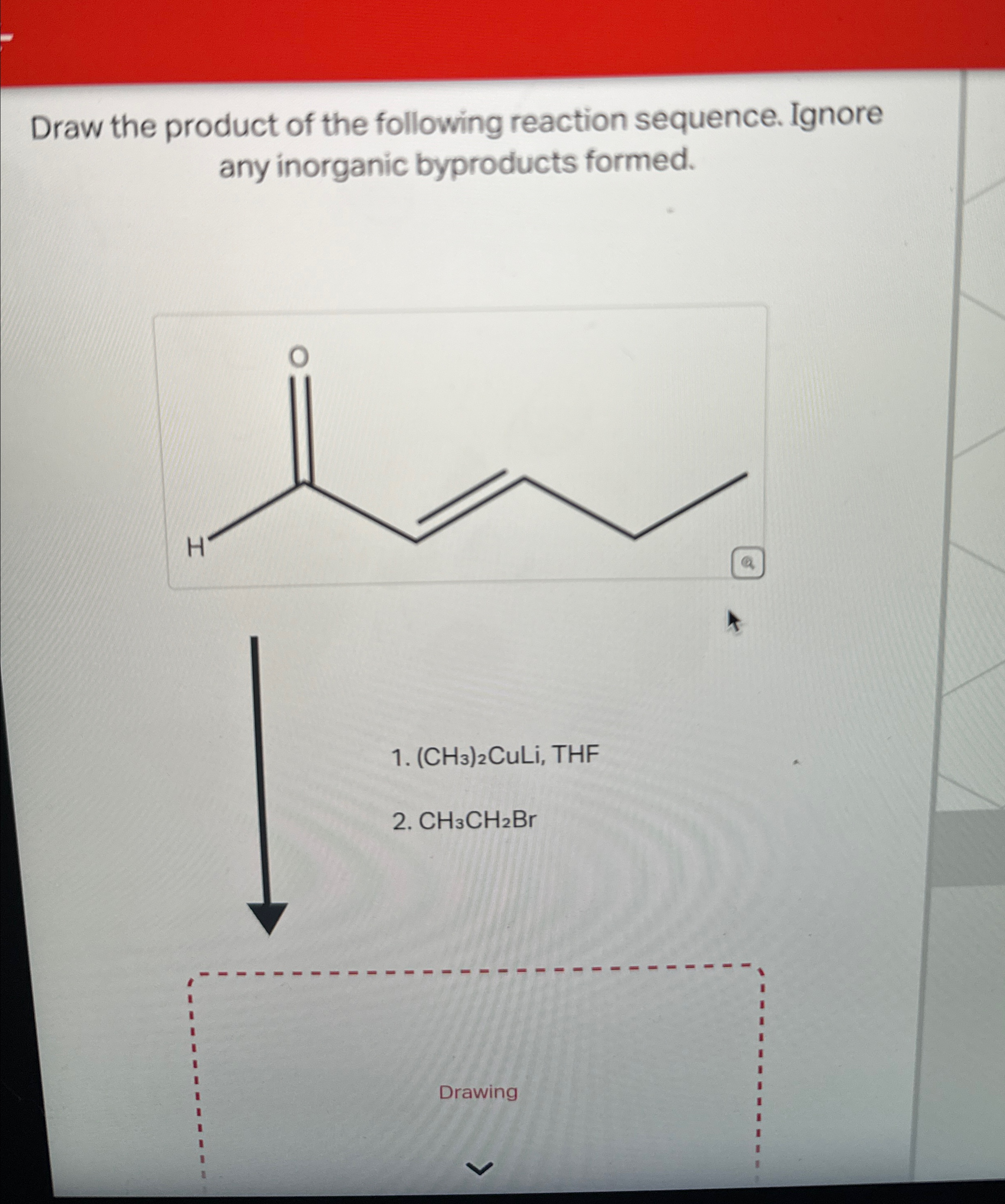 Draw the product of the following reaction sequence. | Chegg.com