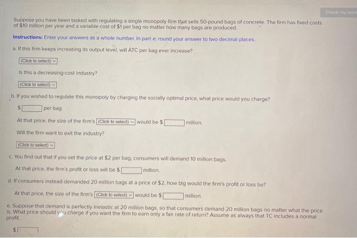 Solved Suppose you have been tasked with regulating a single | Chegg.com