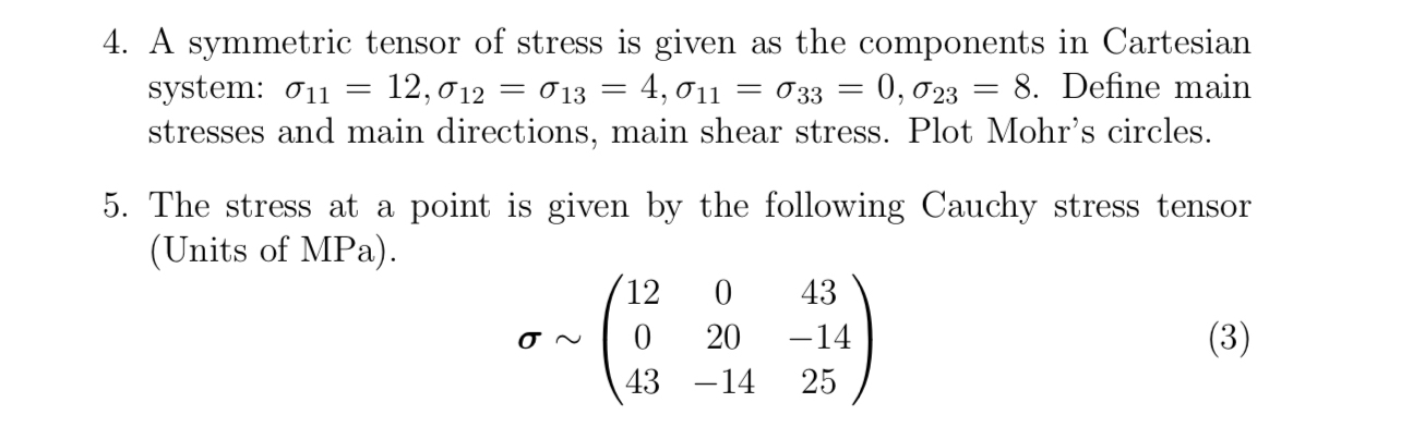 Solved Stress tensor and equations of elasticity: a | Chegg.com