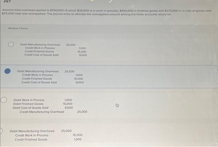 Solved Assume total overhead applied is $750,000 of which | Chegg.com