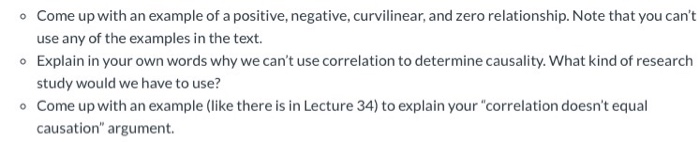 Solved Come up with an example of a positive, negative, | Chegg.com
