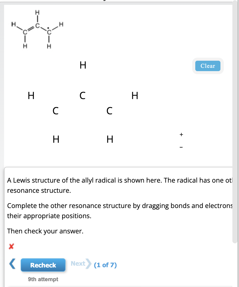 Solved A Lewis structure of the allyl radical is shown here. | Chegg.com Solved A Lewis structure of the allyl radical is shown here. | Chegg.com