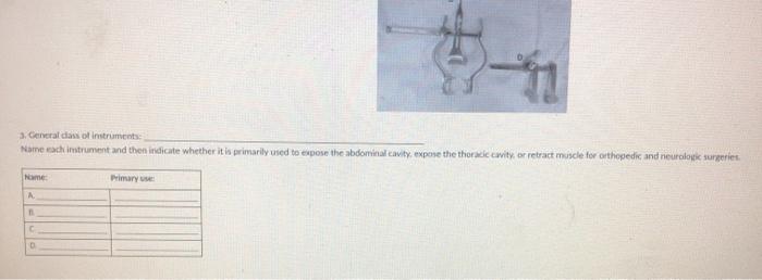 Solved 010 0 TO 3. General dass of instruments Name each | Chegg.com