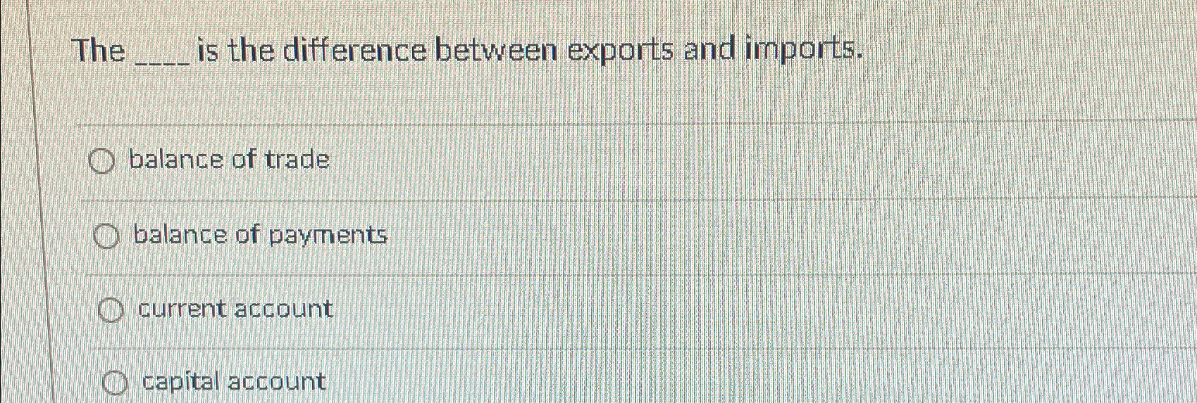 Solved The is the difference between exports and | Chegg.com