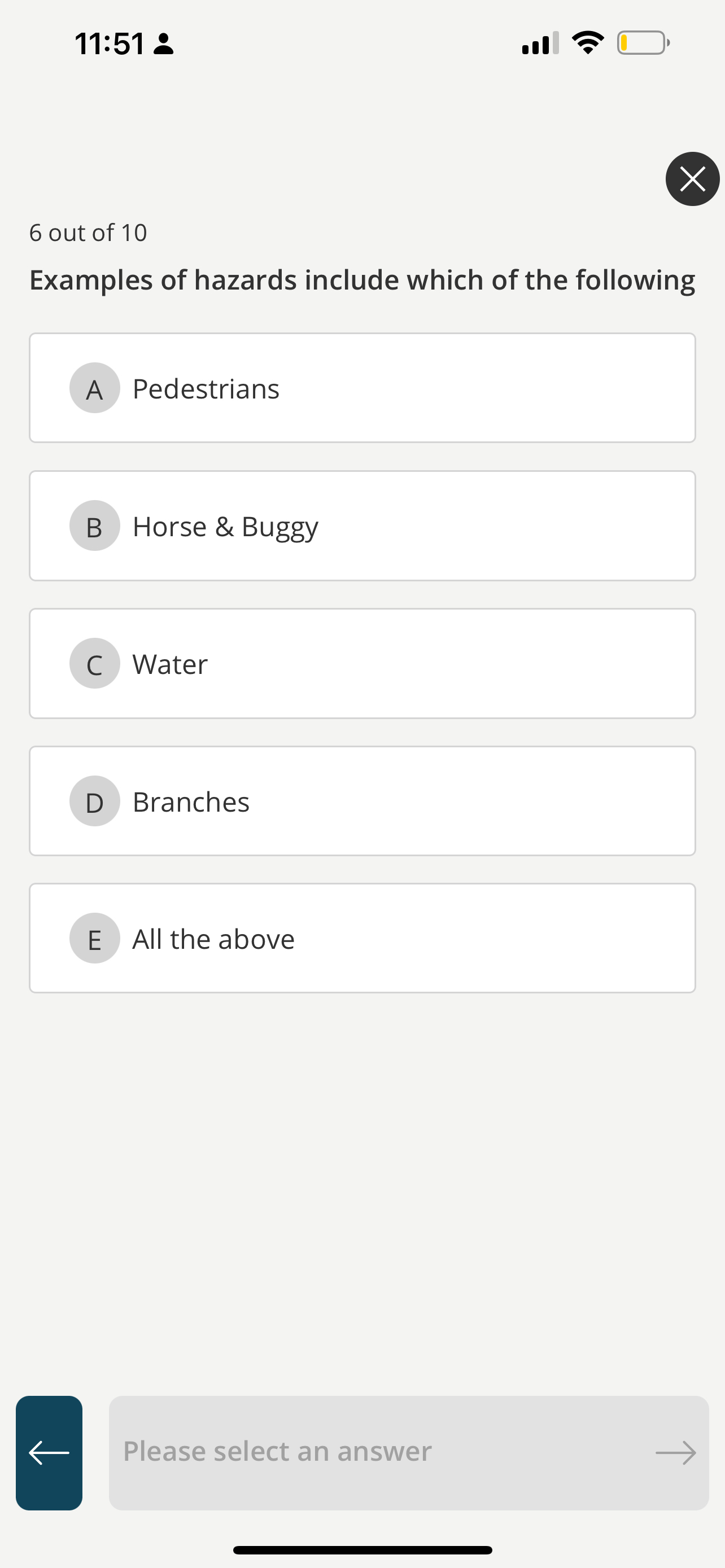 Solved 11:51：6 ﻿out of 10Examples of hazards include which | Chegg.com