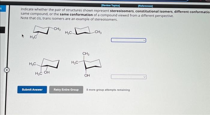 Indicate whether the pair of structures shown | Chegg.com