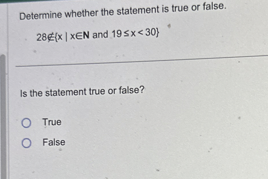 Solved Determine whether the statement is true or | Chegg.com