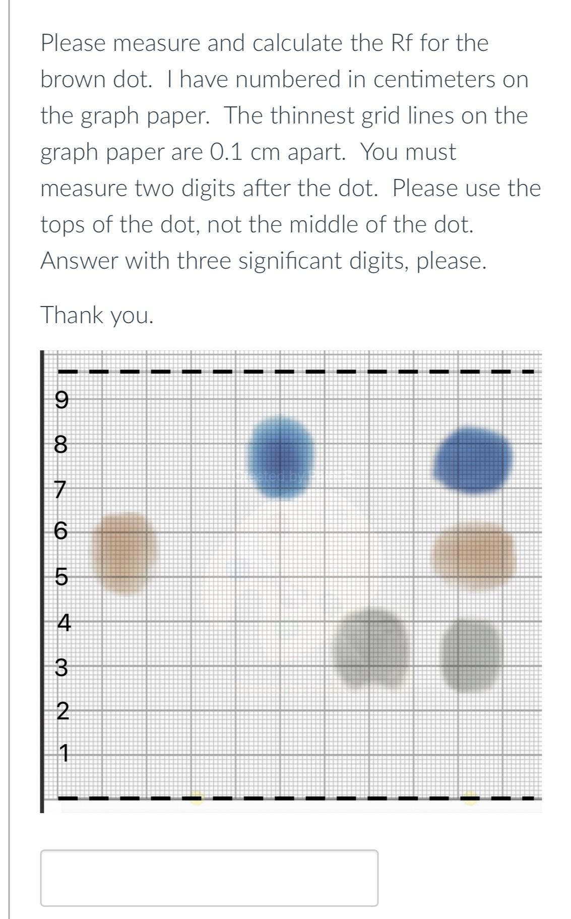 Solved Please measure and calculate the Rf for the brown | Chegg.com