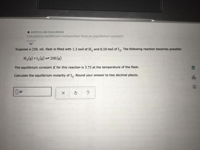 Solved KINETICS AND EQUILIBRIUM Calculating equilibrium | Chegg.com