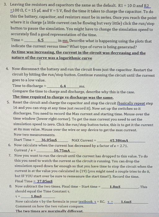 Solved PART II-Complex RC circuits - charging a capacitor L | Chegg.com