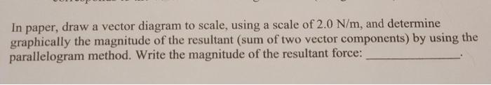 Solved In paper, draw a vector diagram to scale, using a | Chegg.com