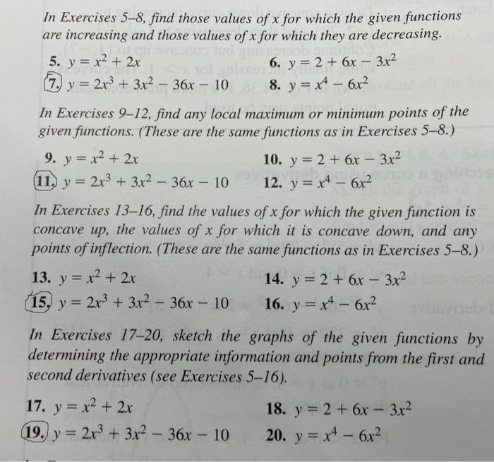 Solved In Exercises 5-8, find those values of x for which | Chegg.com