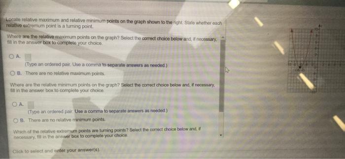 Solved Locato relative maximum and relative minimum points | Chegg.com