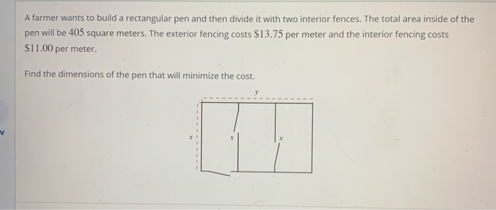 Solved A farmer wants to build a rectangular pen and then | Chegg.com