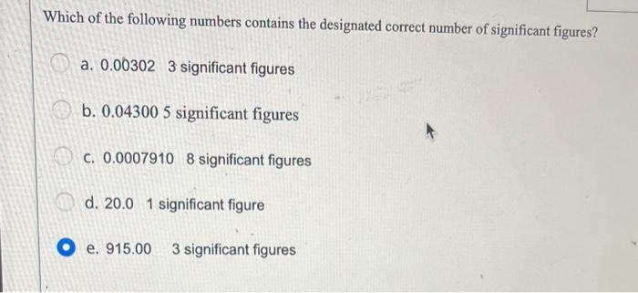 Solved Which of the following numbers contains the | Chegg.com