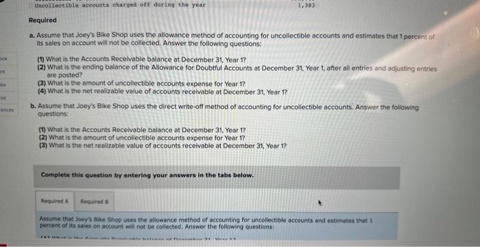 Solved Exercise 7-10A (Algo) Accounting for uncollectible | Chegg.com