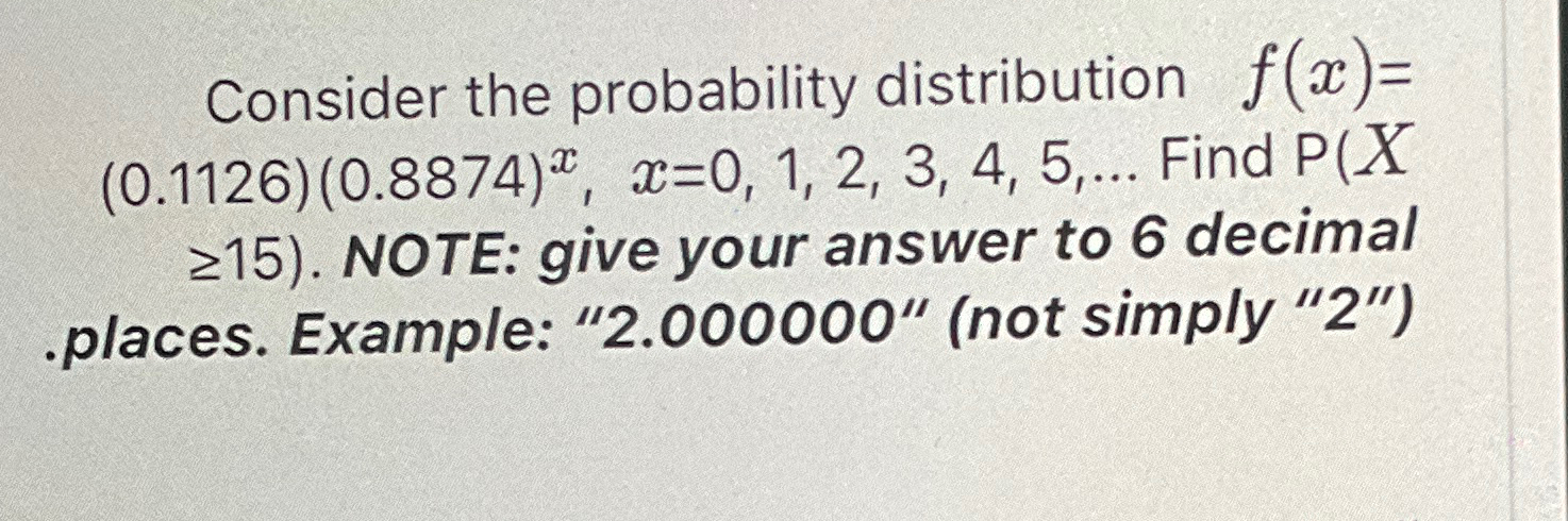 Solved Consider the probability distribution | Chegg.com