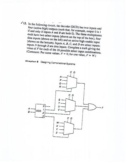 In the following circuit, the decoder (DCD) has two | Chegg.com