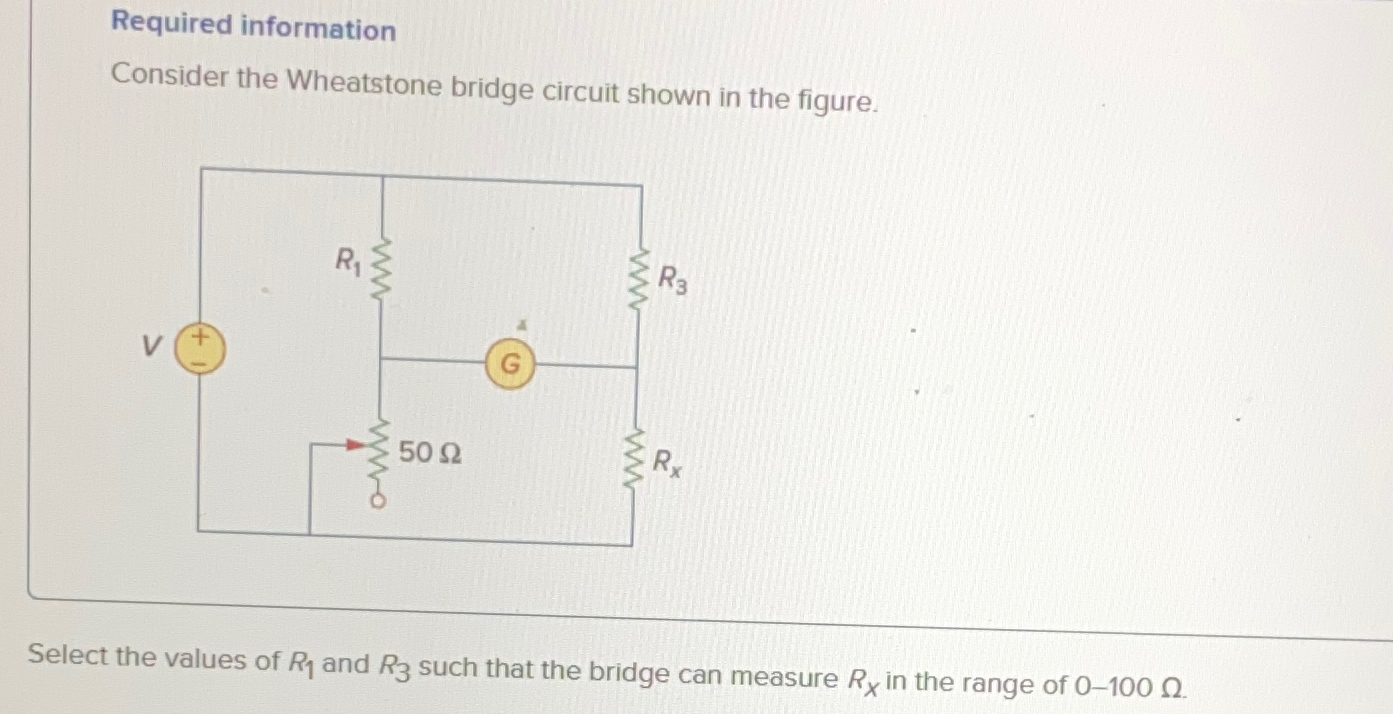 Solved Required informationConsider the Wheatstone bridge | Chegg.com