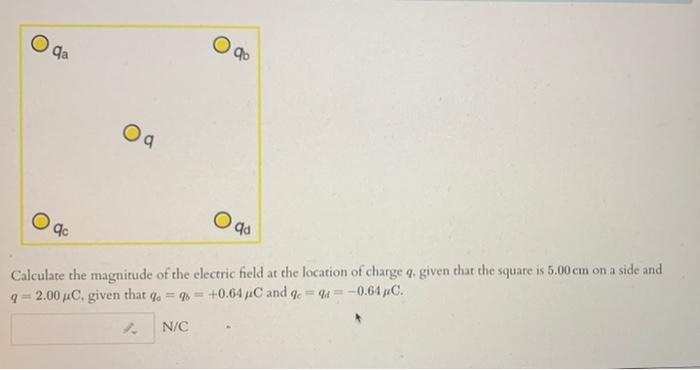 Solved Qa Go O A O Ogo 9c Calculate The Magnitude Of The 