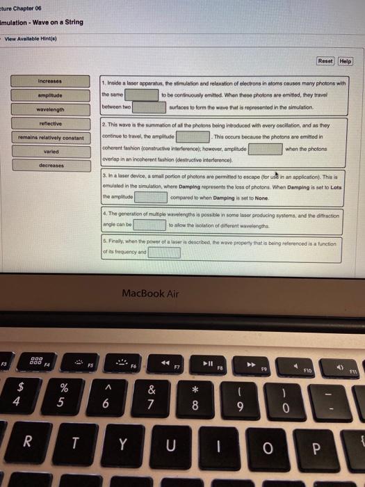 Part 3 Reset the PhET simulation (using the button in | Chegg.com