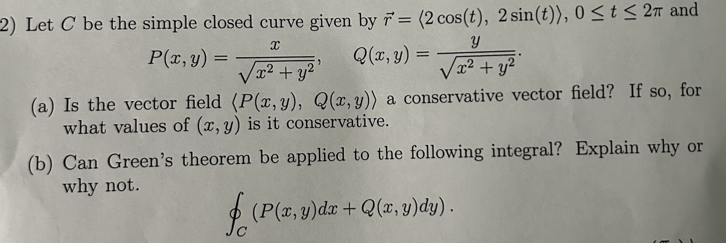 Solved Let C ﻿be the simple closed curve given by | Chegg.com