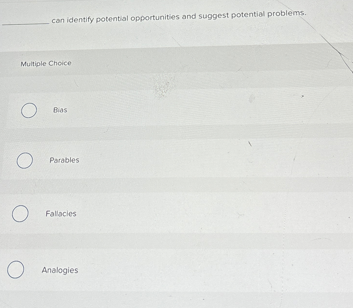 Solved can identify potential opportunities and suggest | Chegg.com