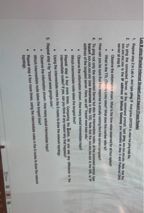 Solved Lab Ping Packet Internet Groper And Tracert Trace 2765