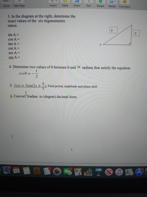 Solved 125% Zoom Add Page Insert Table Chart Text Shape | Chegg.com