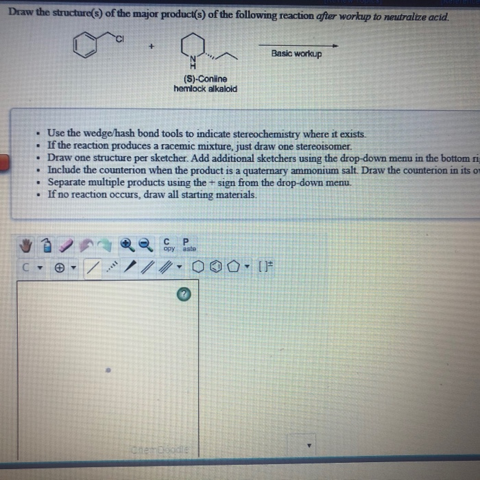 Solved Draw The Structure S Of The Major Product S Of The