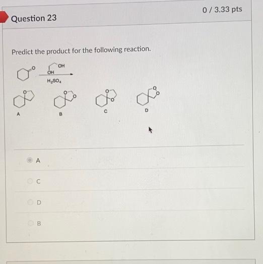 Solved What is the predicted product of the reaction shown? | Chegg.com