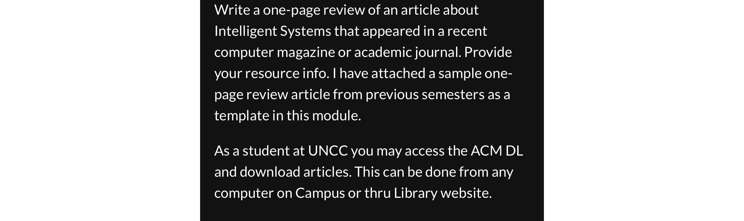 Solved Write a one-page review of an article about | Chegg.com
