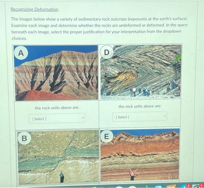 Solved Recognizing Deformation The images below show a | Chegg.com
