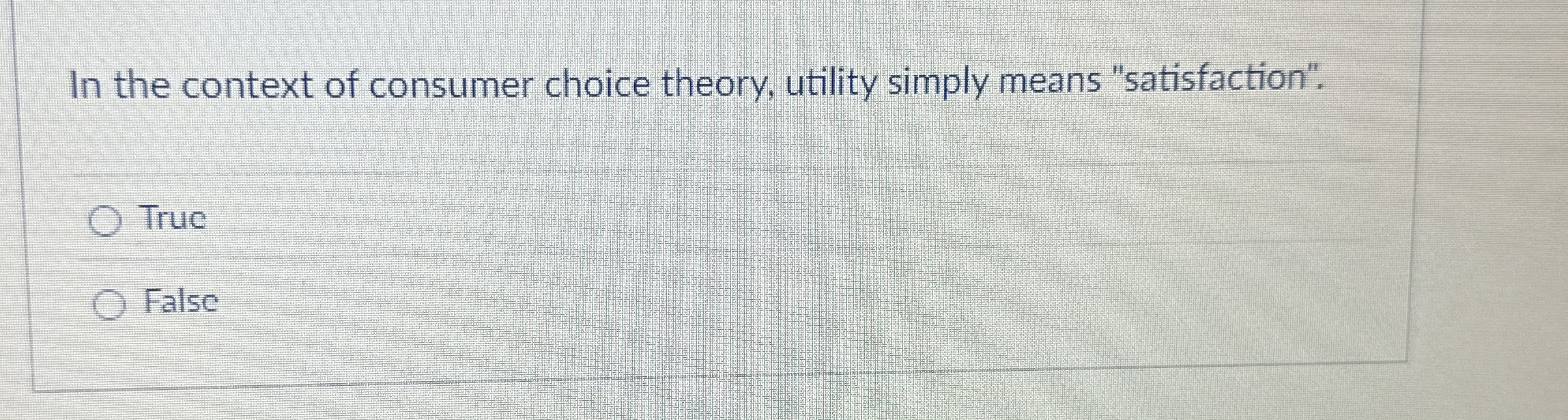 Solved In the context of consumer choice theory, utility | Chegg.com