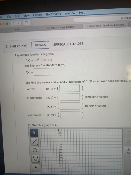 Solved Window Help ari File Edit View History Bookmarks | Chegg.com