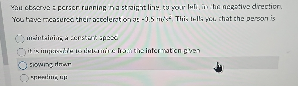 Solved You observe a person running in a straight line, to | Chegg.com