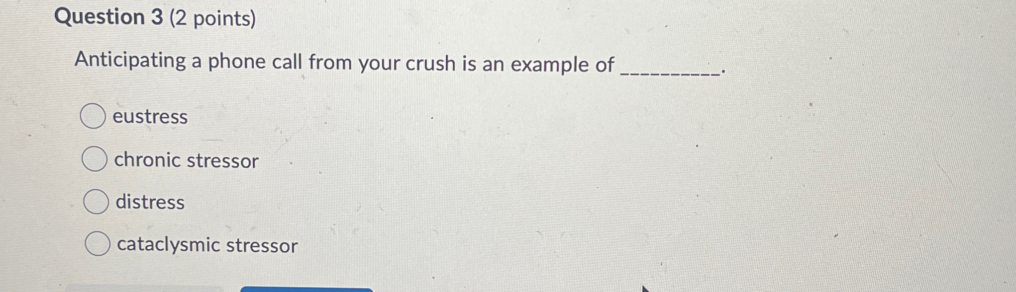 Solved Question 3 (2 ﻿points)Anticipating a phone call from | Chegg.com