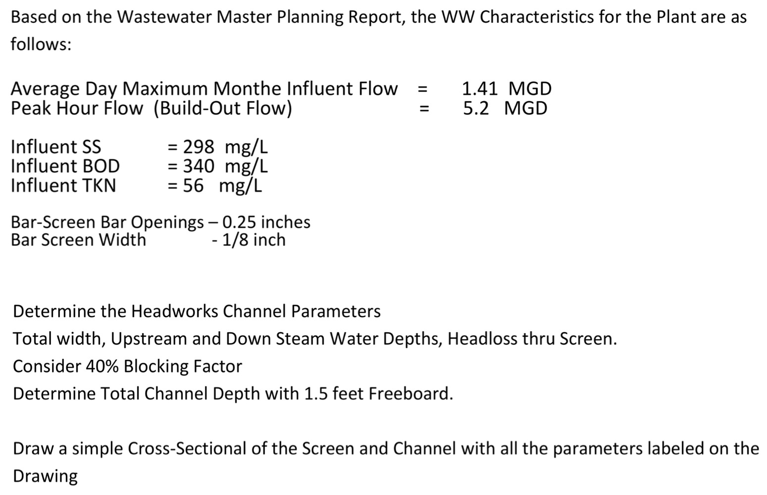 Solved Based on the Wastewater Master Planning Report, the | Chegg.com