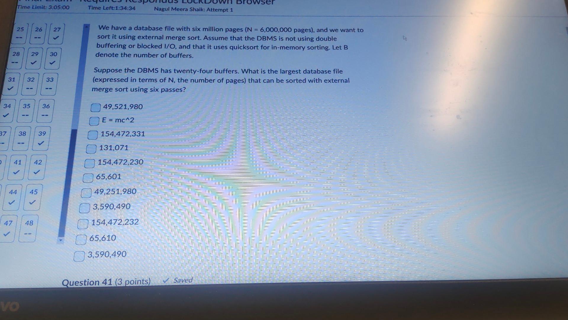 Solved - We have a database file with six million pages | Chegg.com