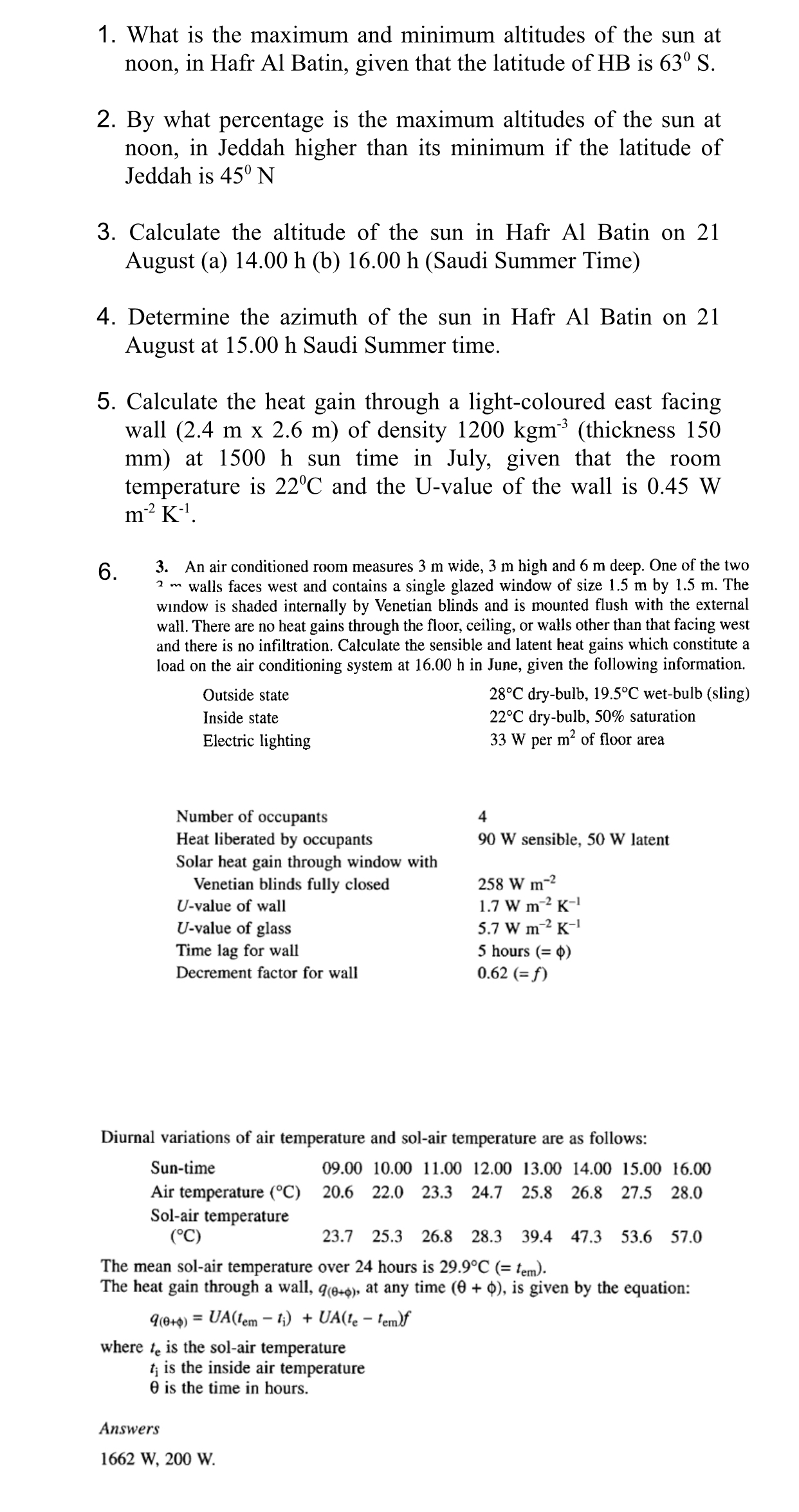 Solved What is the maximum and minimum altitudes of the sun | Chegg.com