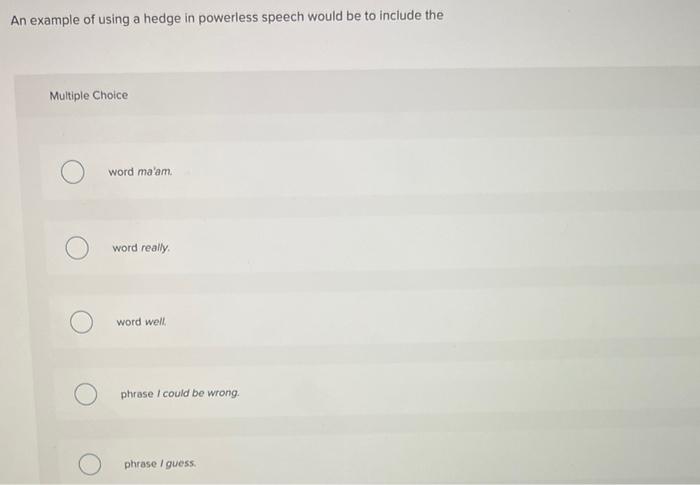 1− - - -An example of using a hedge in powerless | Chegg.com