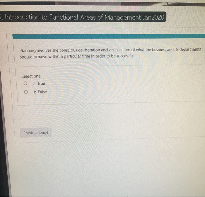 Solved 5. Introduction to Functional Areas of Management | Chegg.com