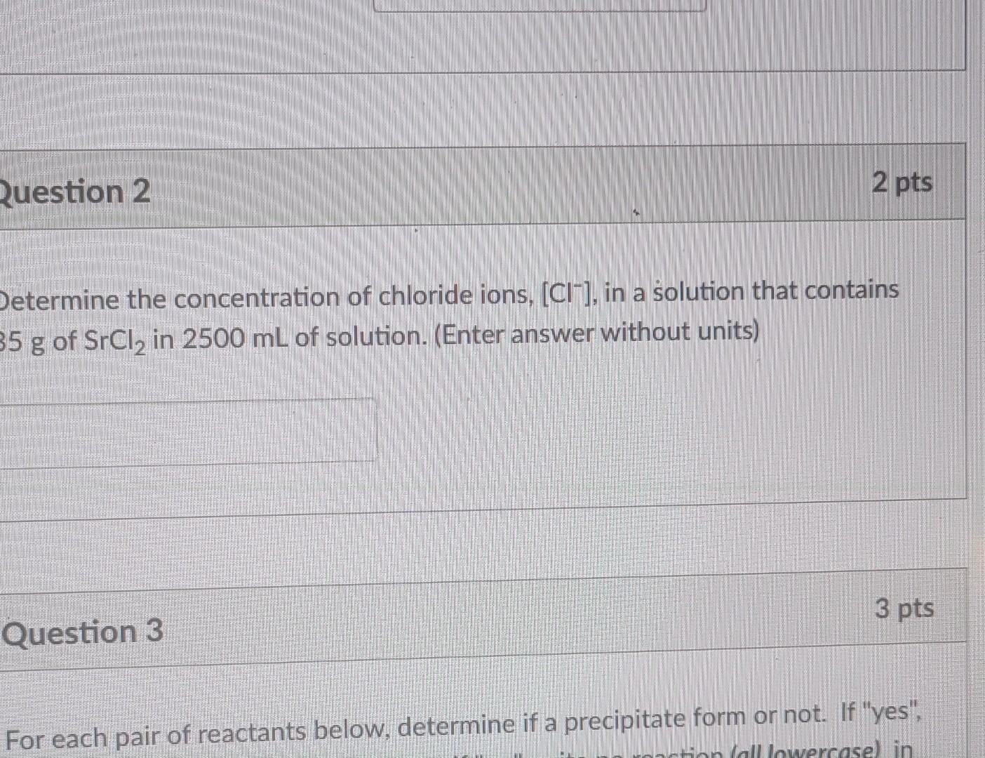 Solved determine the concentration of chlorine ions, [Cl-], | Chegg.com