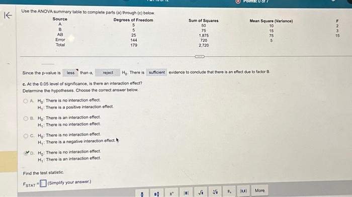 Solved Ust Since the p-value is than α, H0. There is | Chegg.com