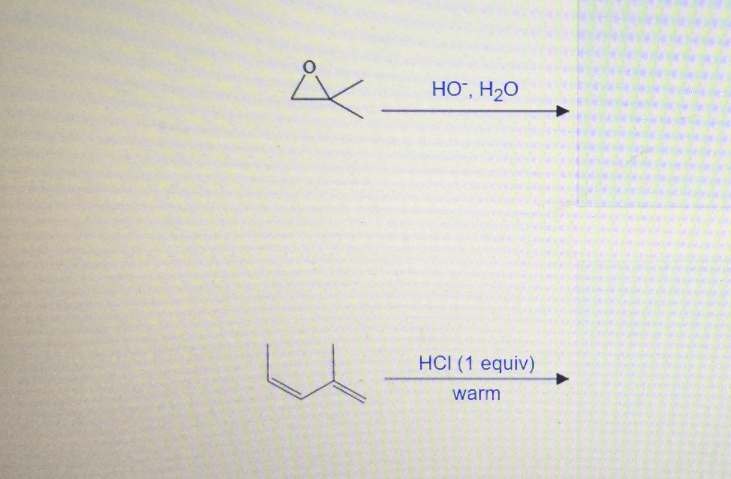 Solved Draw the major products for each reaction. Clearly | Chegg.com