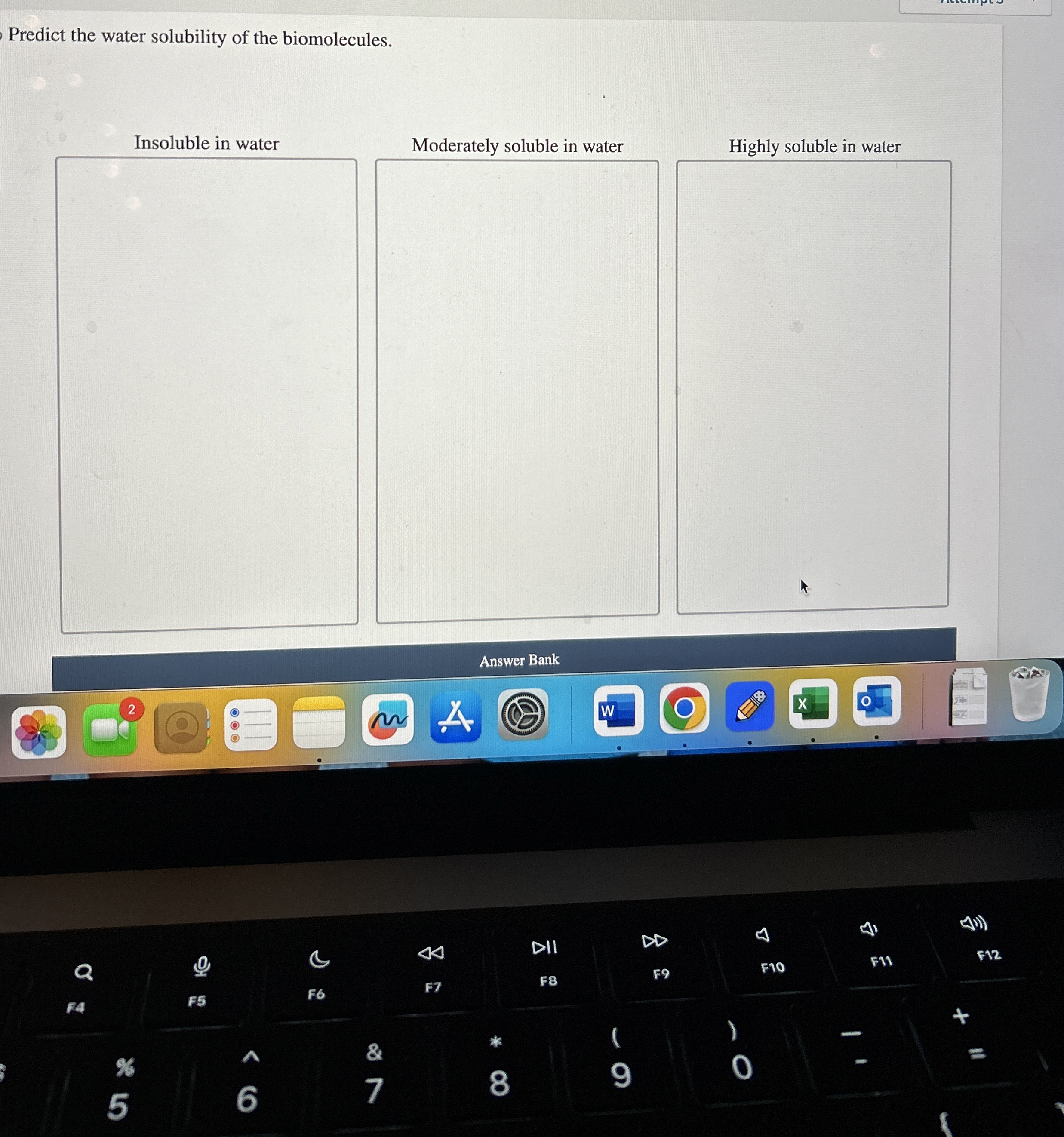Solved Predict the water solubility of the | Chegg.com